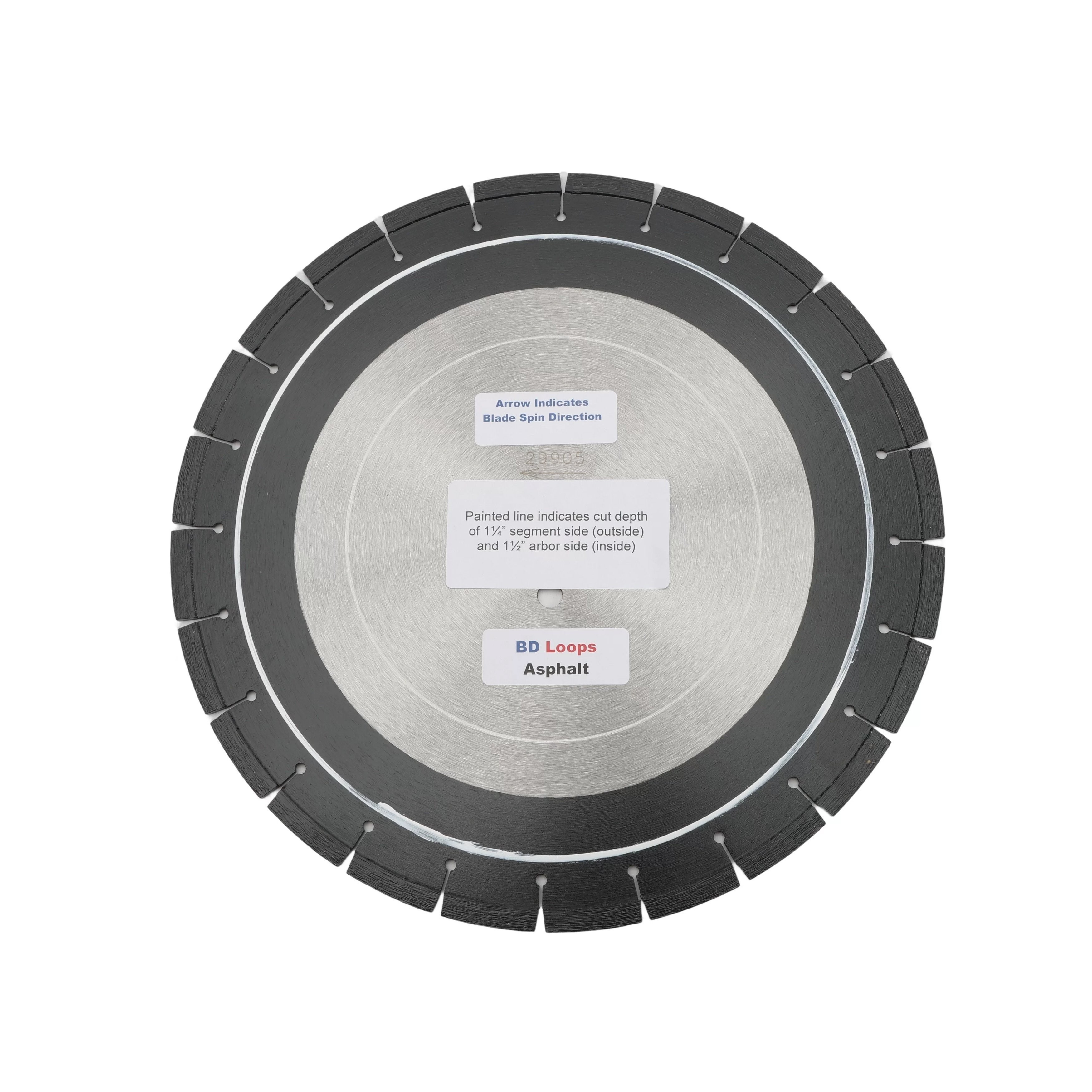 BD Loops 3/16" Asphalt Saw-Blade With Pinhole - 14" Diameter Blade with ...